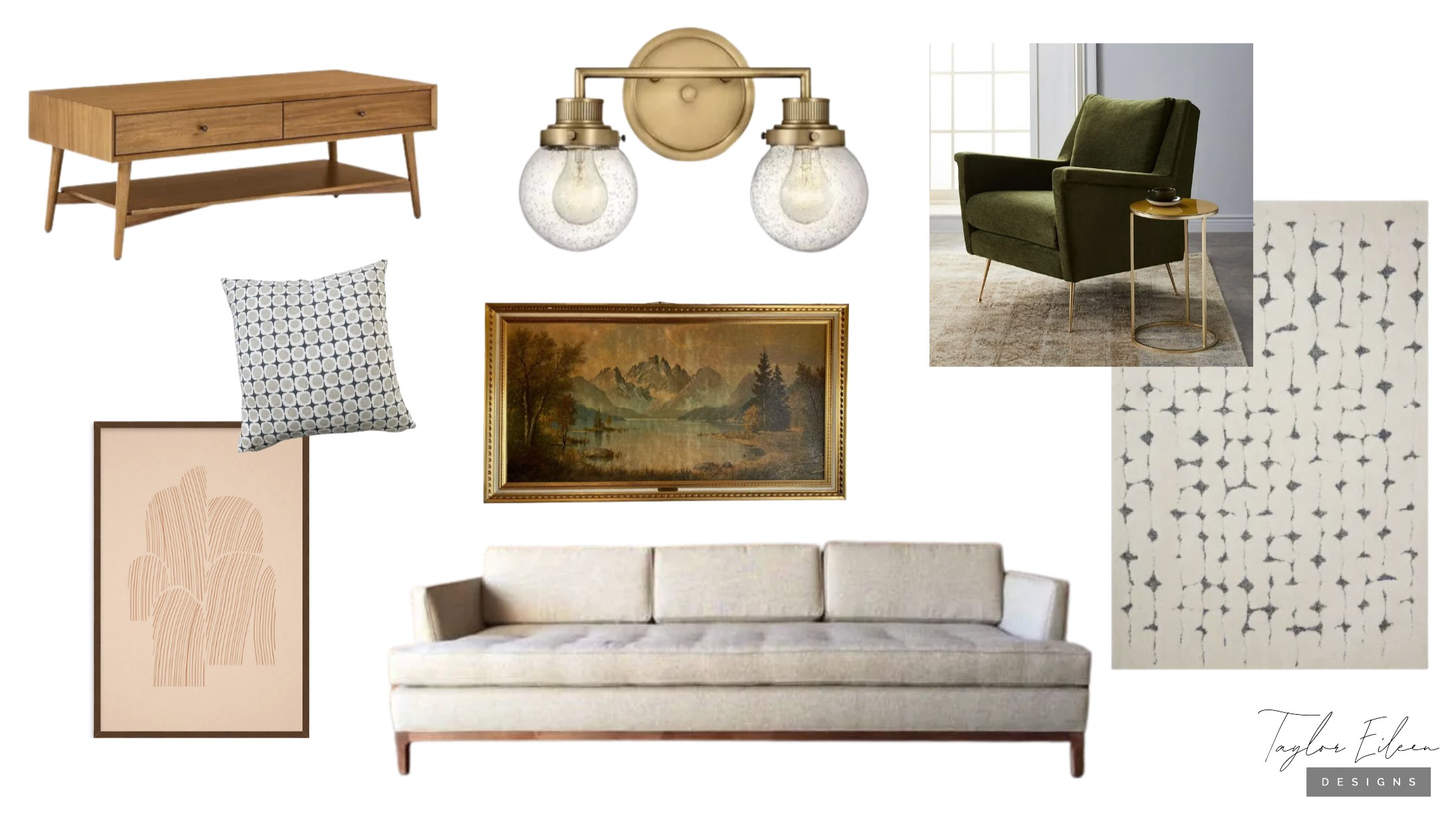 Mid Century Colour Palette - Taylor Eileen Designs