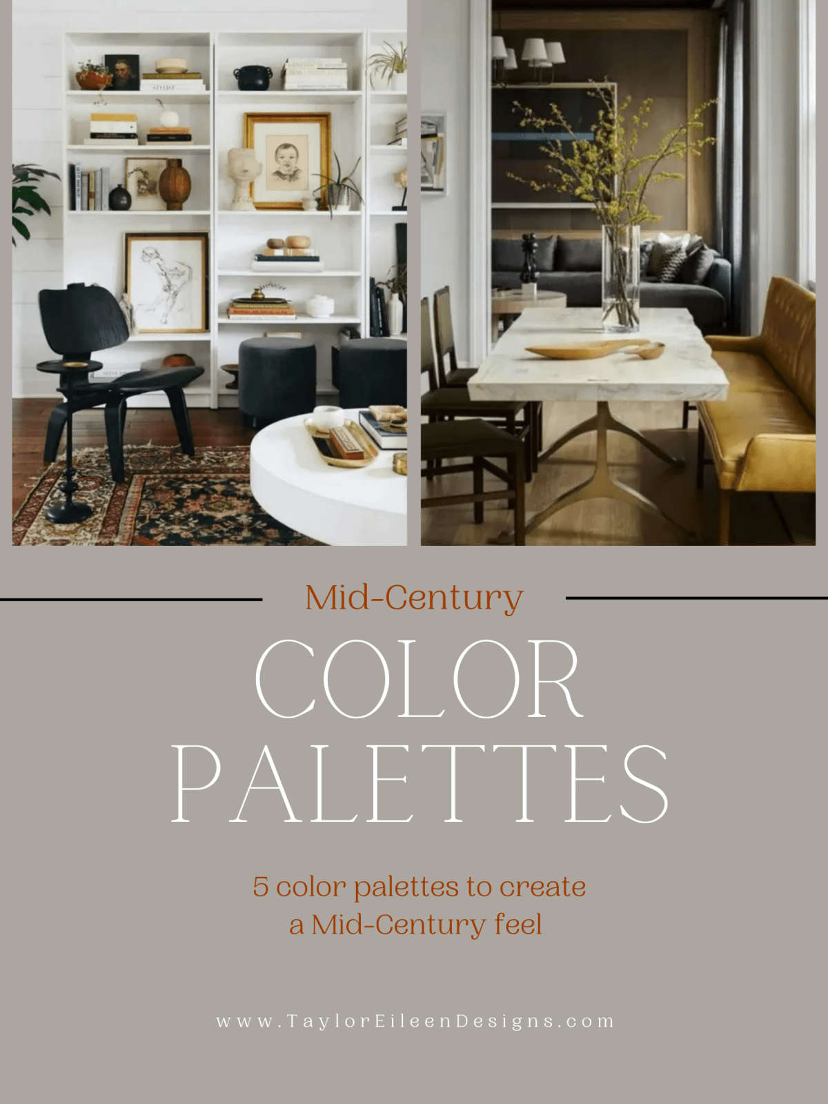 Mid Century Colour Palette - Taylor Eileen Designs